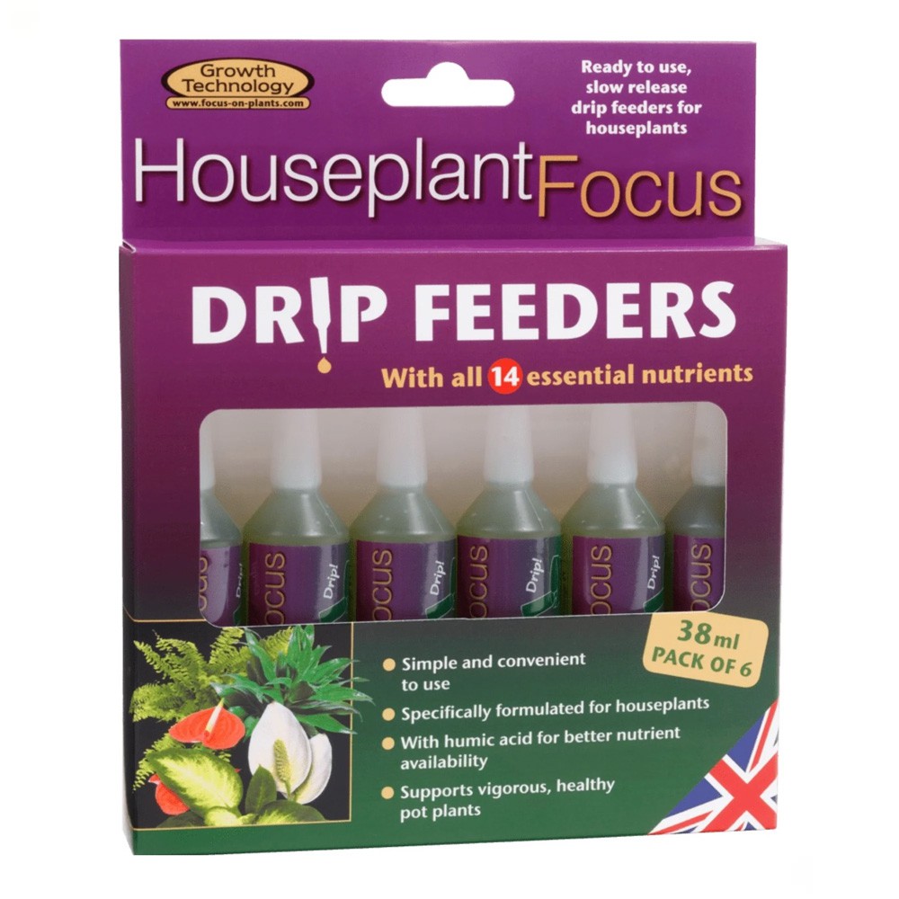 Growth Technology Houseplant Focus Drip Feeder Pack of 6 x 38 ml