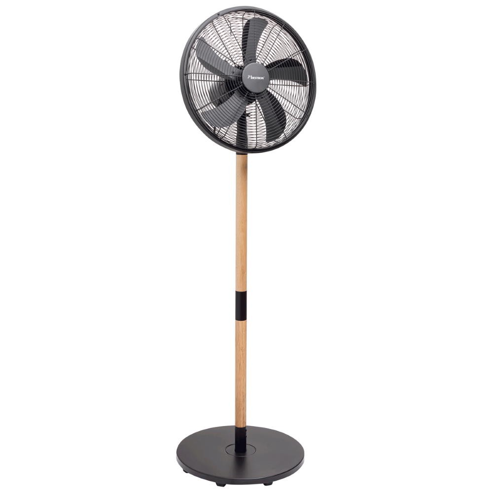 BESTRON DFS45WB DESIGN STANDING FAN 45 CM BLACK / WOOD 50 WATT
