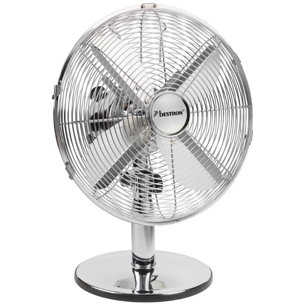 Bestron DFT35CH Retro Table Top Fan Chrome 35cm 35 Watt