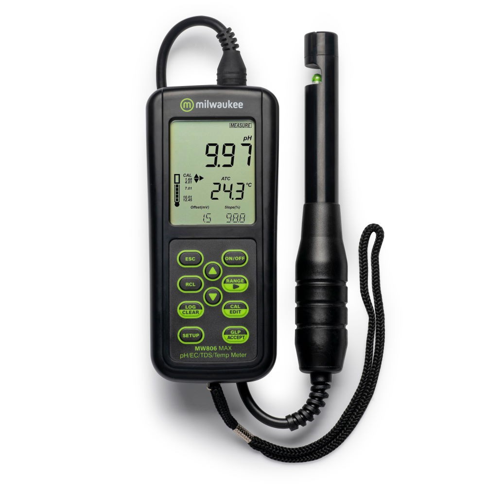Milwaukee MW806 Max 4-in-1 Combi Meter / Datalogger with USB (pH, EC ...