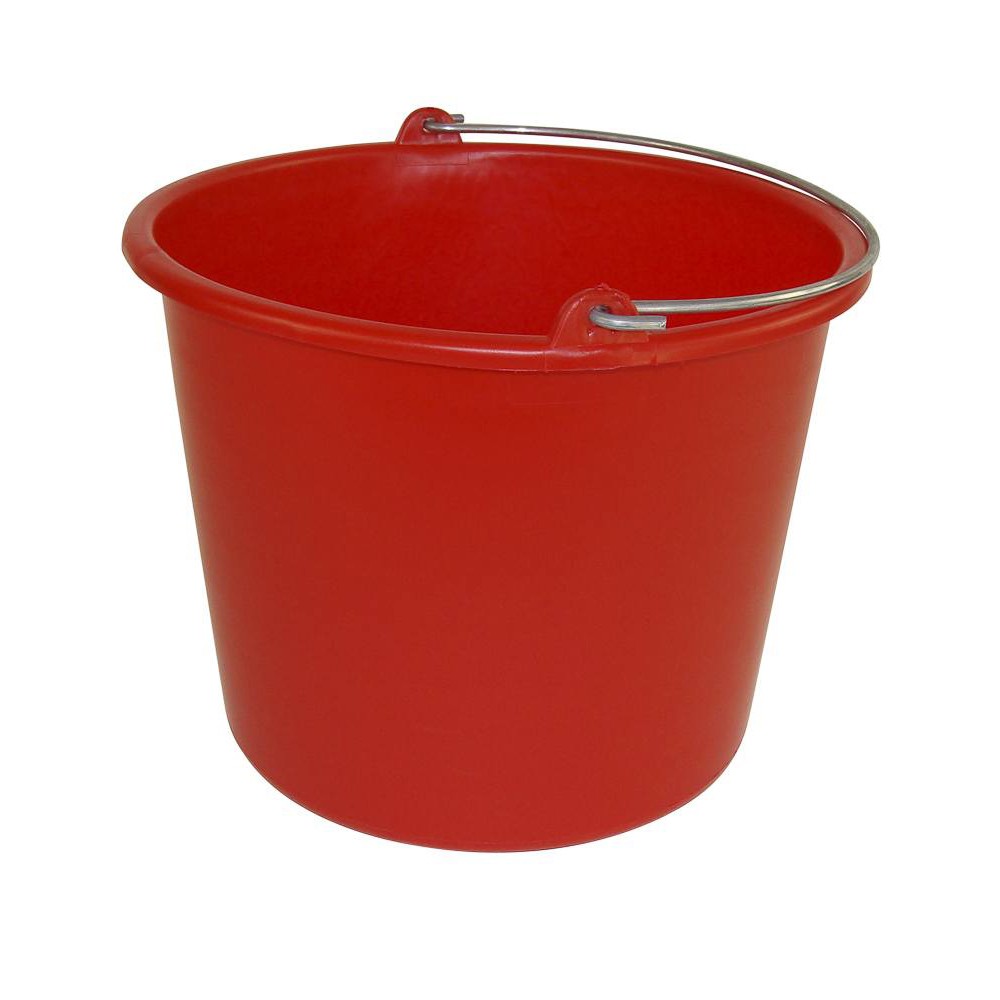 PLASTIC BUCKET 12 LITERS RED