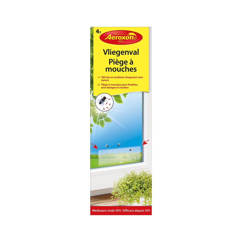 AEROXON FLYTRAP FOR WINDOWS ADHESIVE STRIPS 4 PIECES