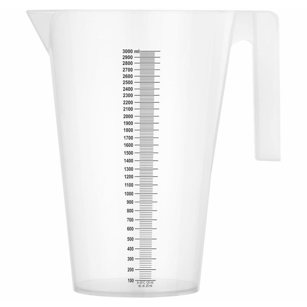 Bott Smart Measuring Cup Transparent 3000 ML with Graduation per 20 ML