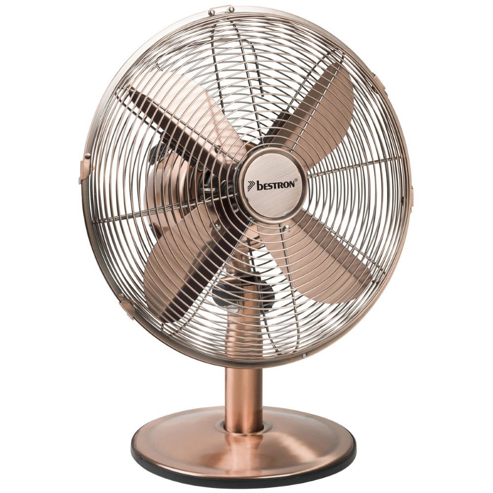 Bestron DFT35CO Retro Table Top Fan 35cm Copper 35 Watt