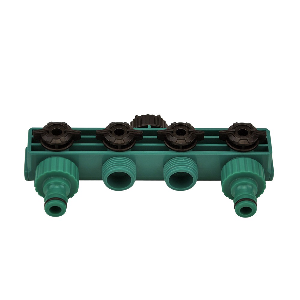 Xcellent 4-Way Water Splitter with 4 Gardena Connectors
